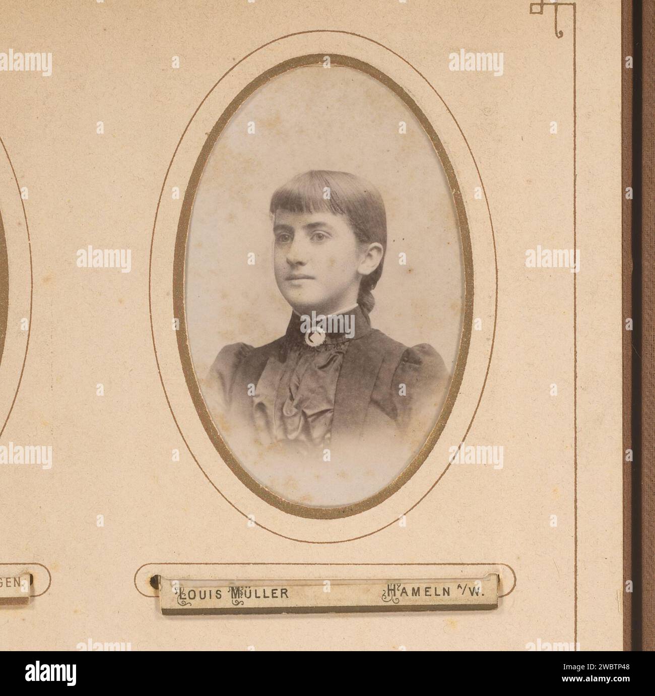 Portrait of a young woman, Louis Müller, 1886 - 1912 Photograph. visit ...
