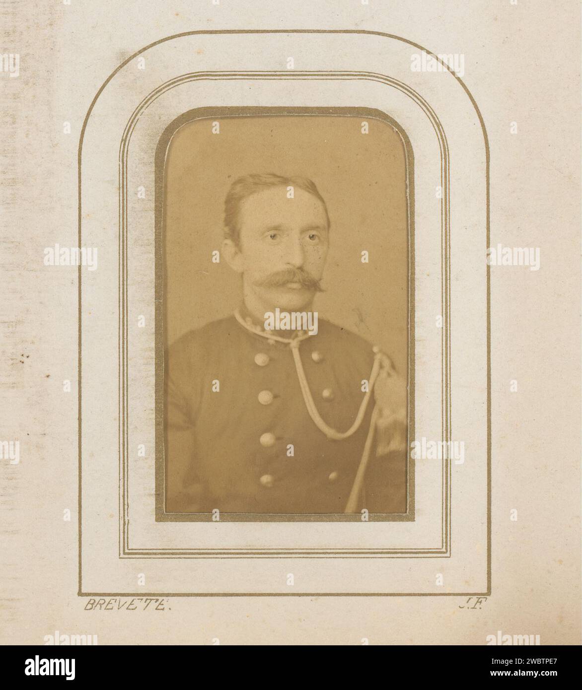 Portrait of a man with mustache in uniform, Charles de Trez, 1860 ...
