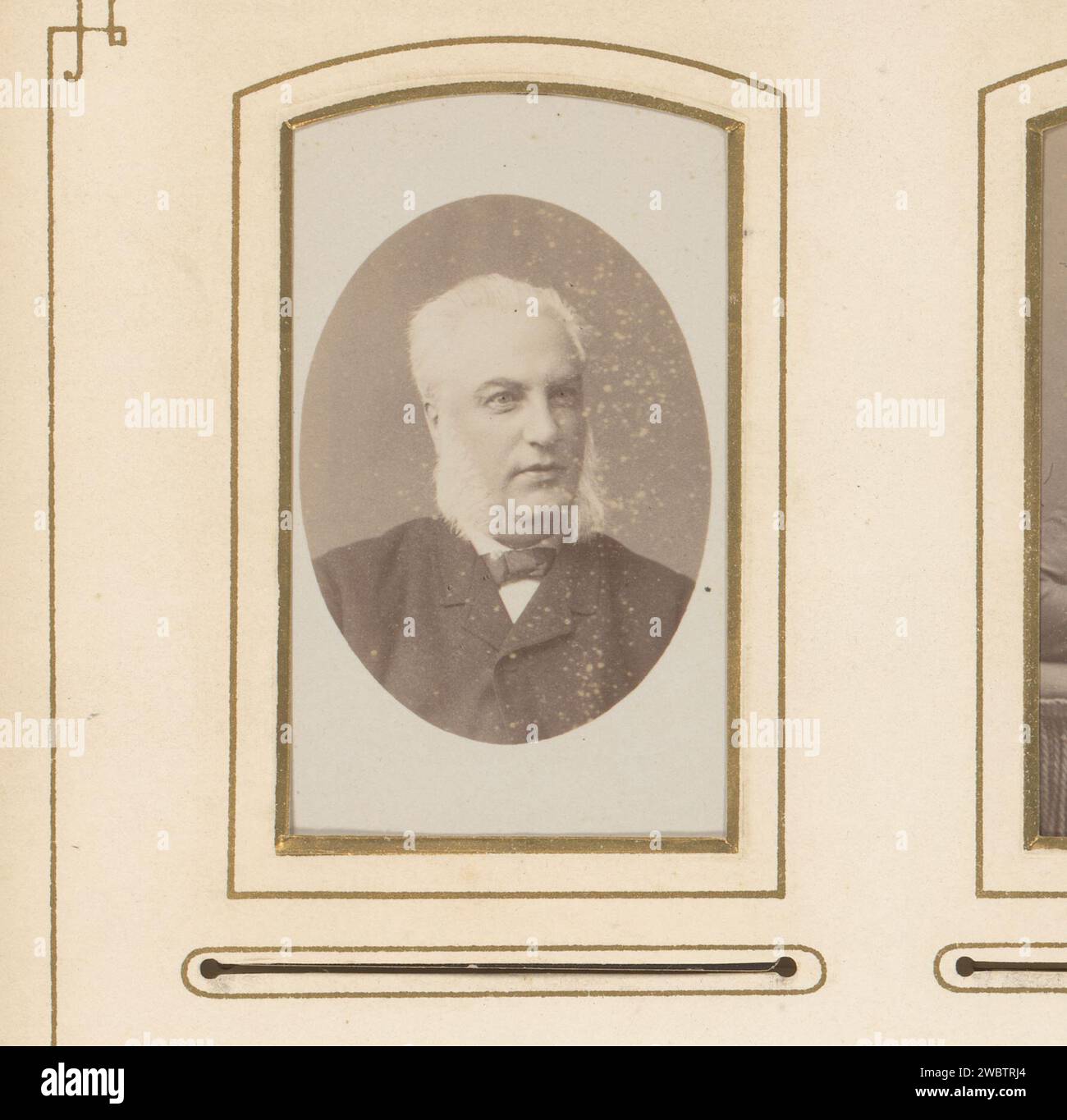 Portrait of a man with bakkebaarden, Idanus Hendrikus Slaterus, 1868 ...
