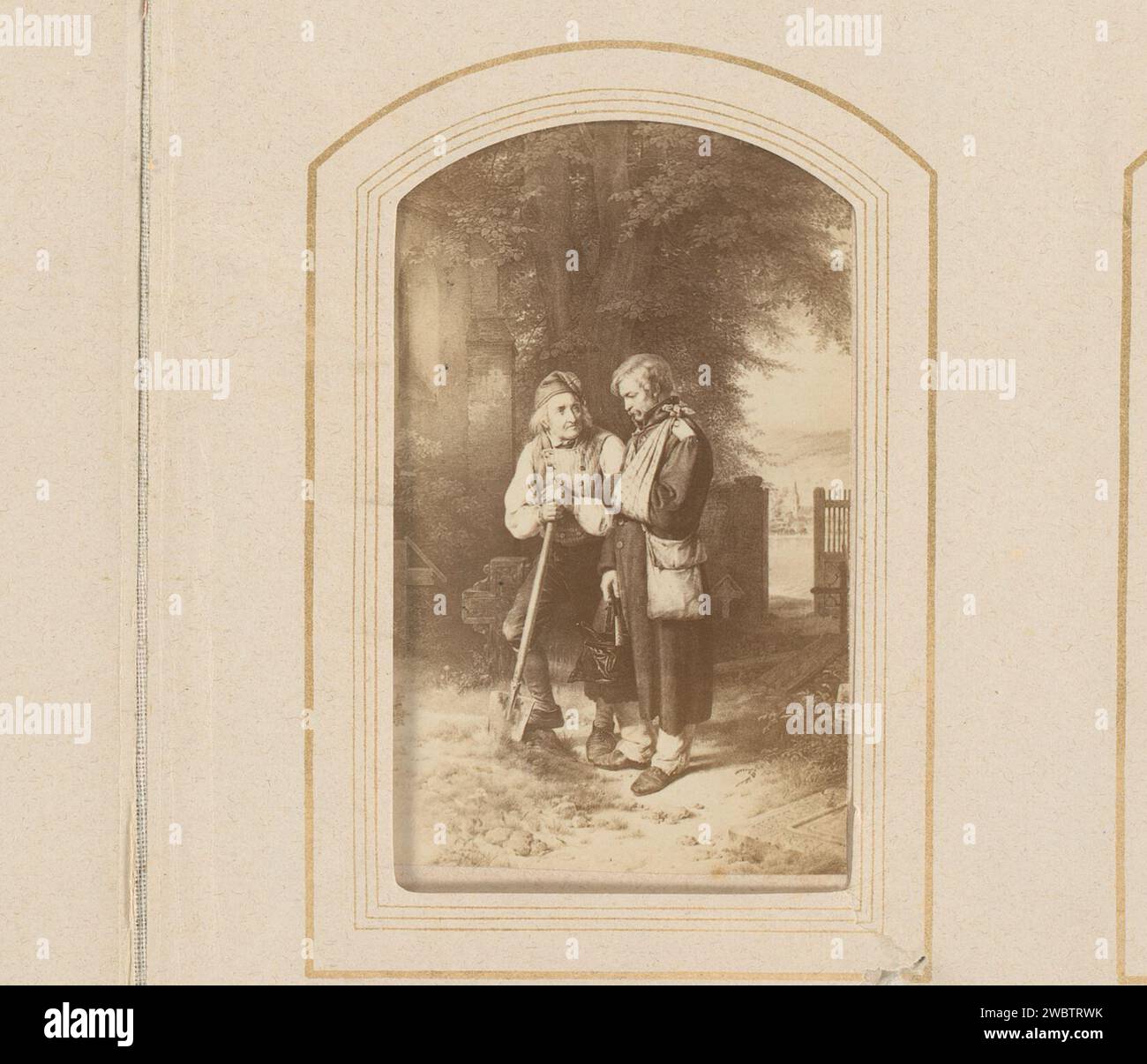 Fotoreproductie van der Roming Warrior, Anonymous, After Jakob Becker ...