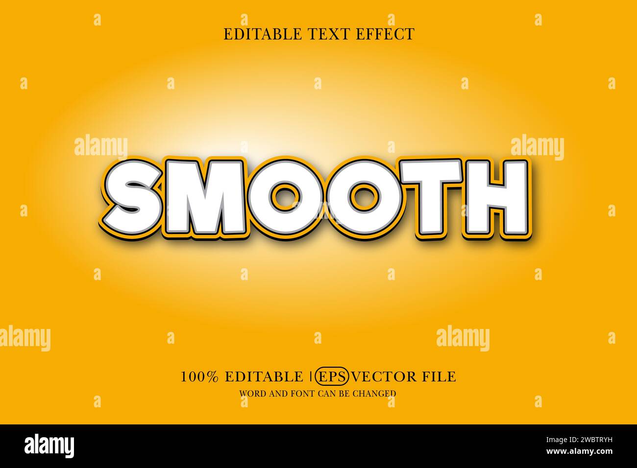 Smooth title background Editable text effect, 3d text template Stock Vector Image & Art - Alamy