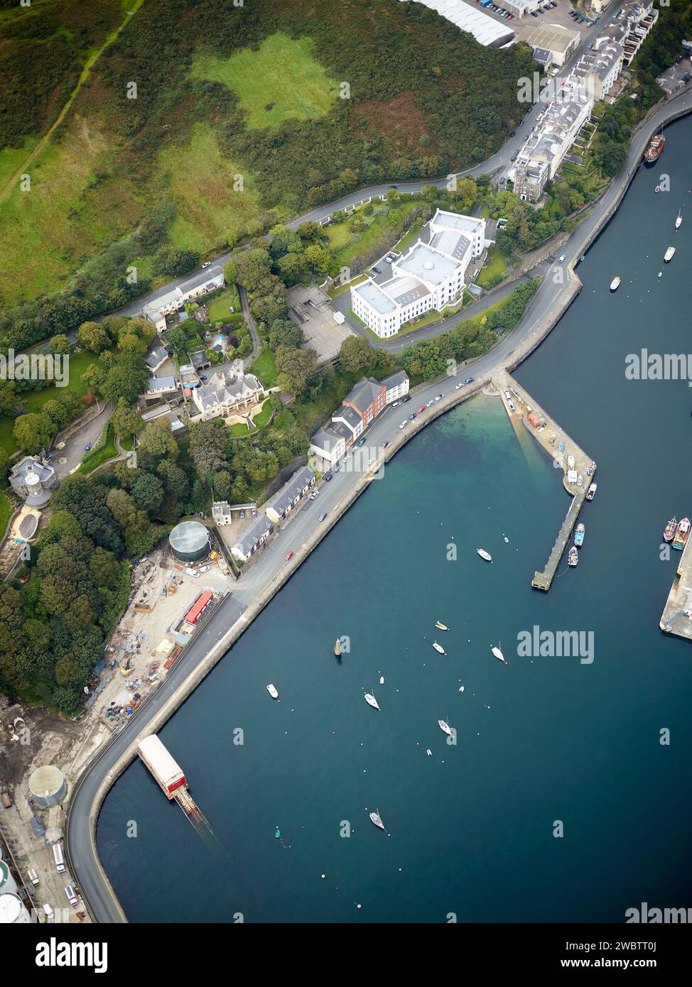 An aerial photograph of Douglas, capital of the Isle of Man Stock Photo ...