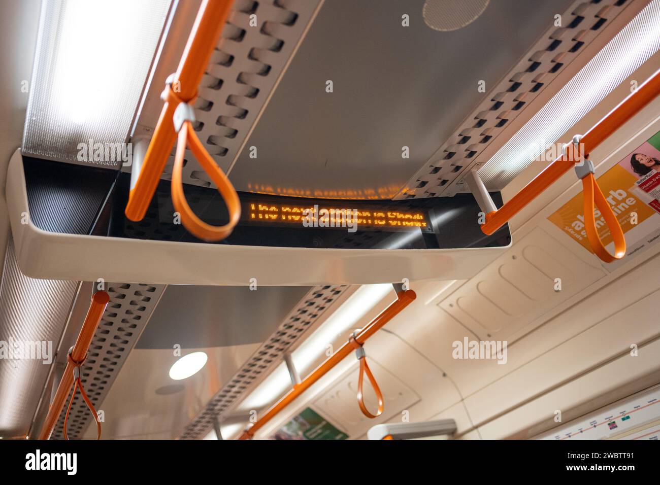 London England UK January 10th 2024 London Overground Train Carriage ...