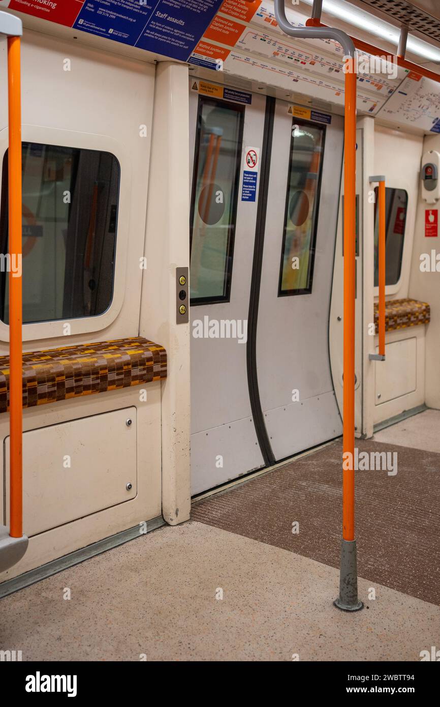 London England UK January 10th 2024 London Overground Train Carriage ...