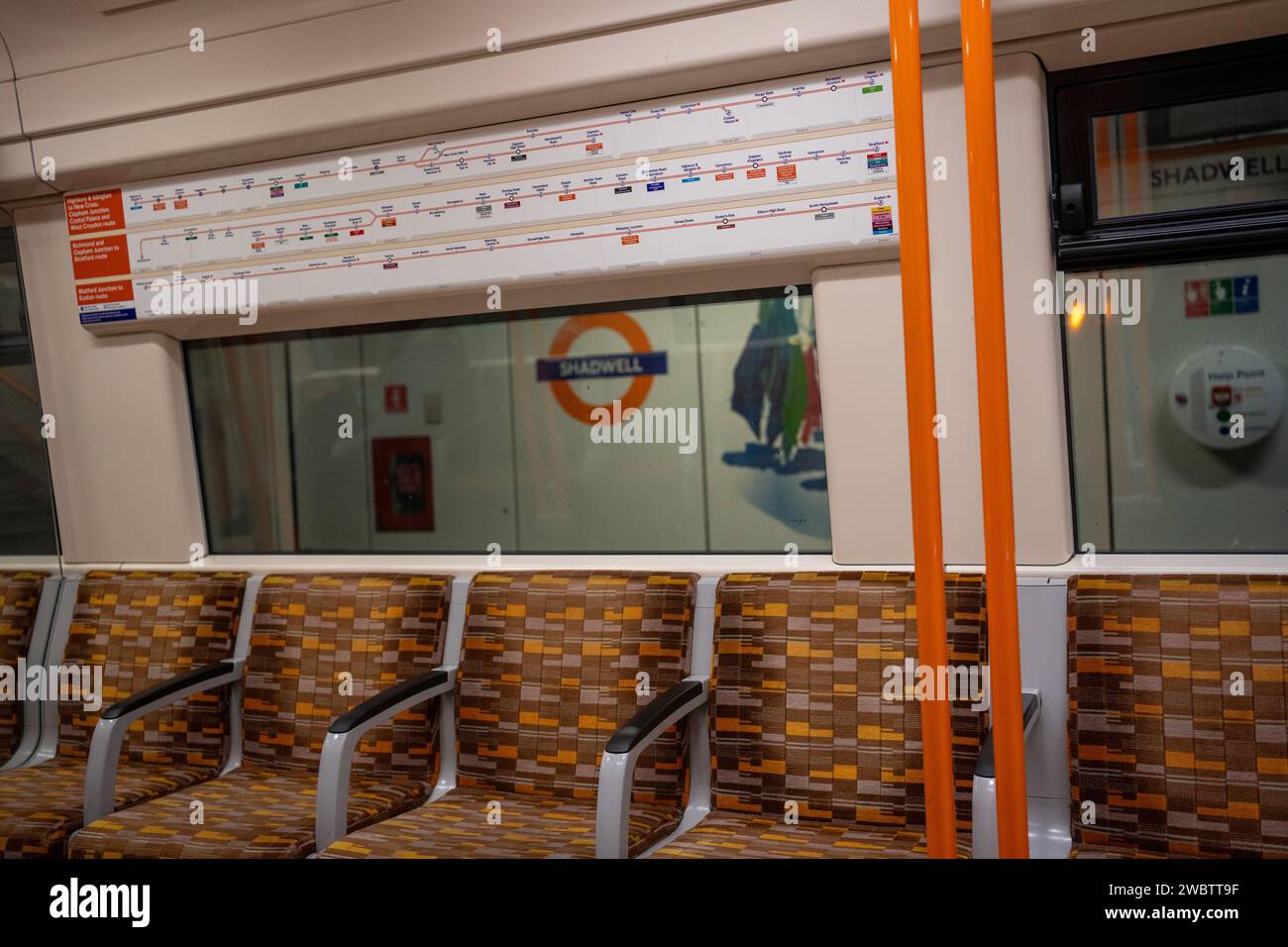 London England UK January 10th 2024 London Overground Train Carriage ...