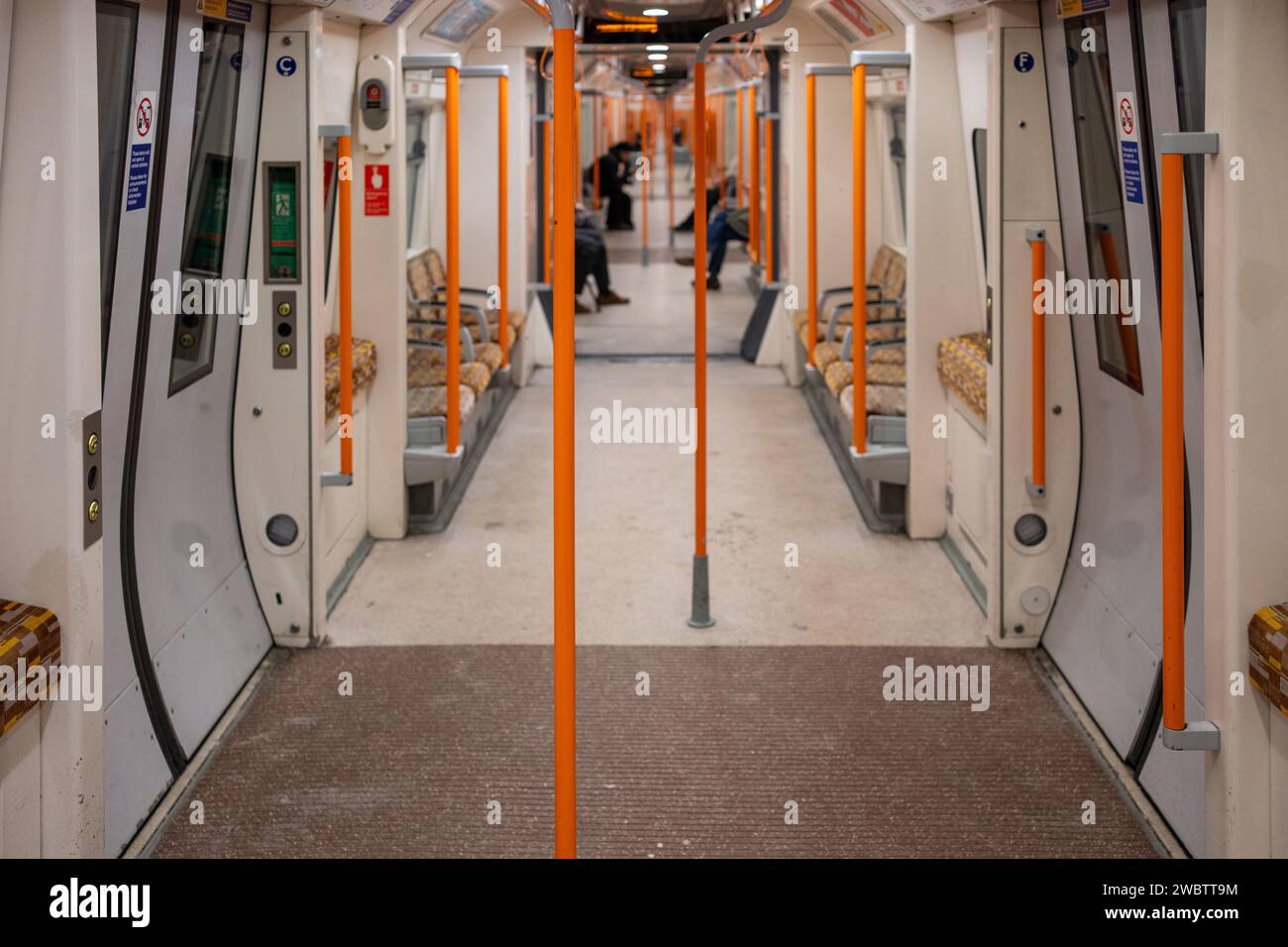 London England UK January 10th 2024 London Overground Train Carriage ...