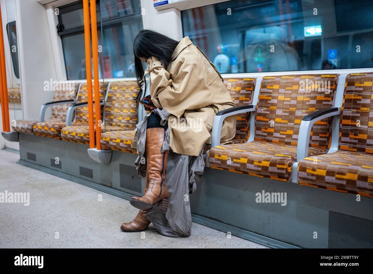 London England UK January 10th 2024 London Overground Train Carriage ...