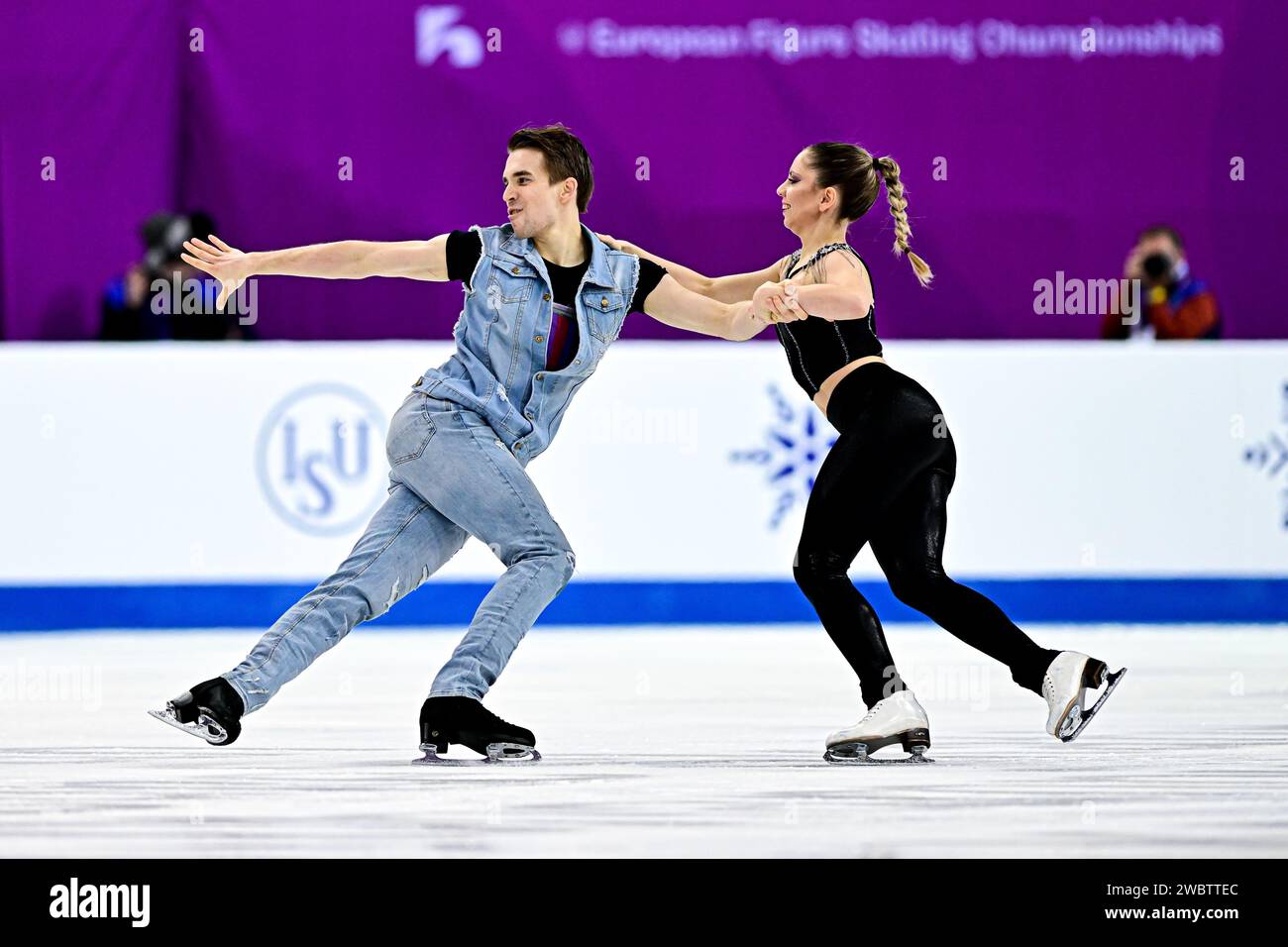 Kaunas, Lithuania. January 12, 2024, Victoria MANNI & Carlo ...