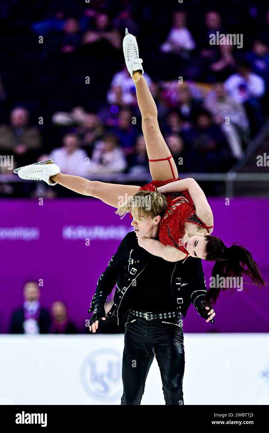 Kaunas, Lithuania. January 12, 2024, Diana DAVIS & Gleb SMOLKIN (GEO ...