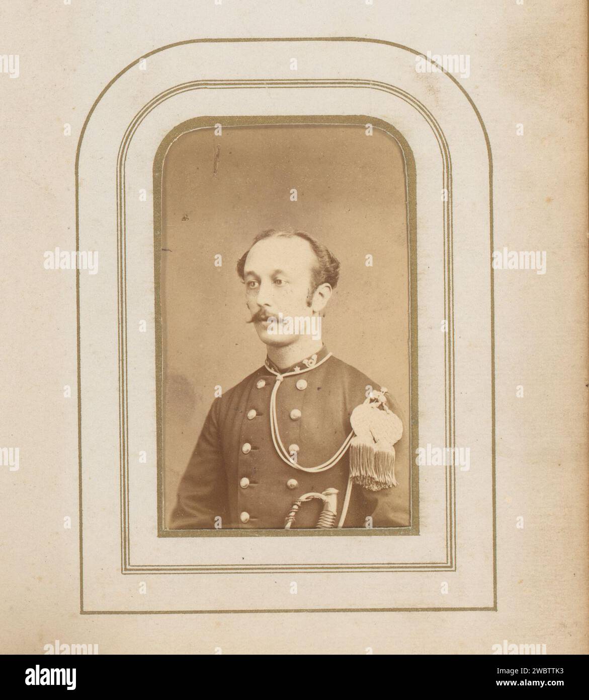 Portrait of a man with mustache in uniform, anonymous, 1860 - 1890 ...