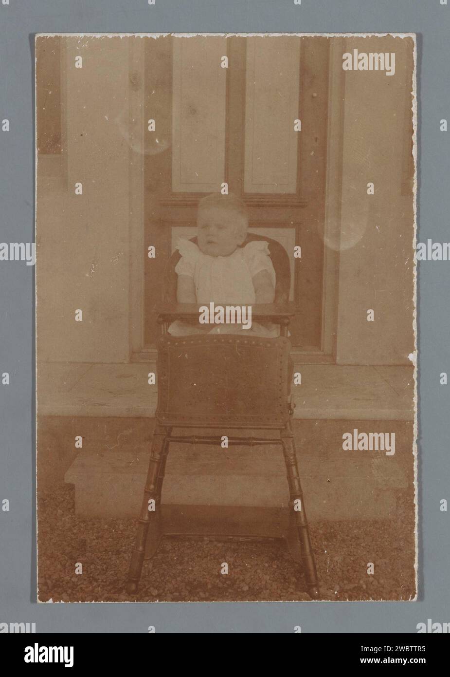Portrait of an unknown child in a high chair, Anonymous, 1909 ...