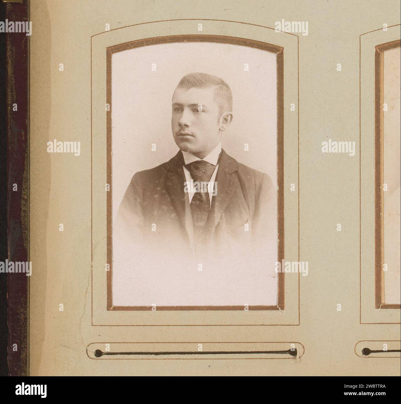 Portrait of a young man with ties, Johannes Leonardus van der Heijden ...