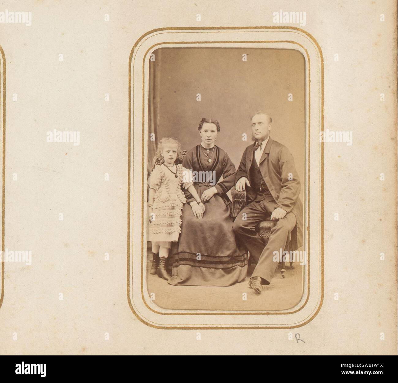 Family portrait with father, mother and daughter, Louis Robert Werner ...