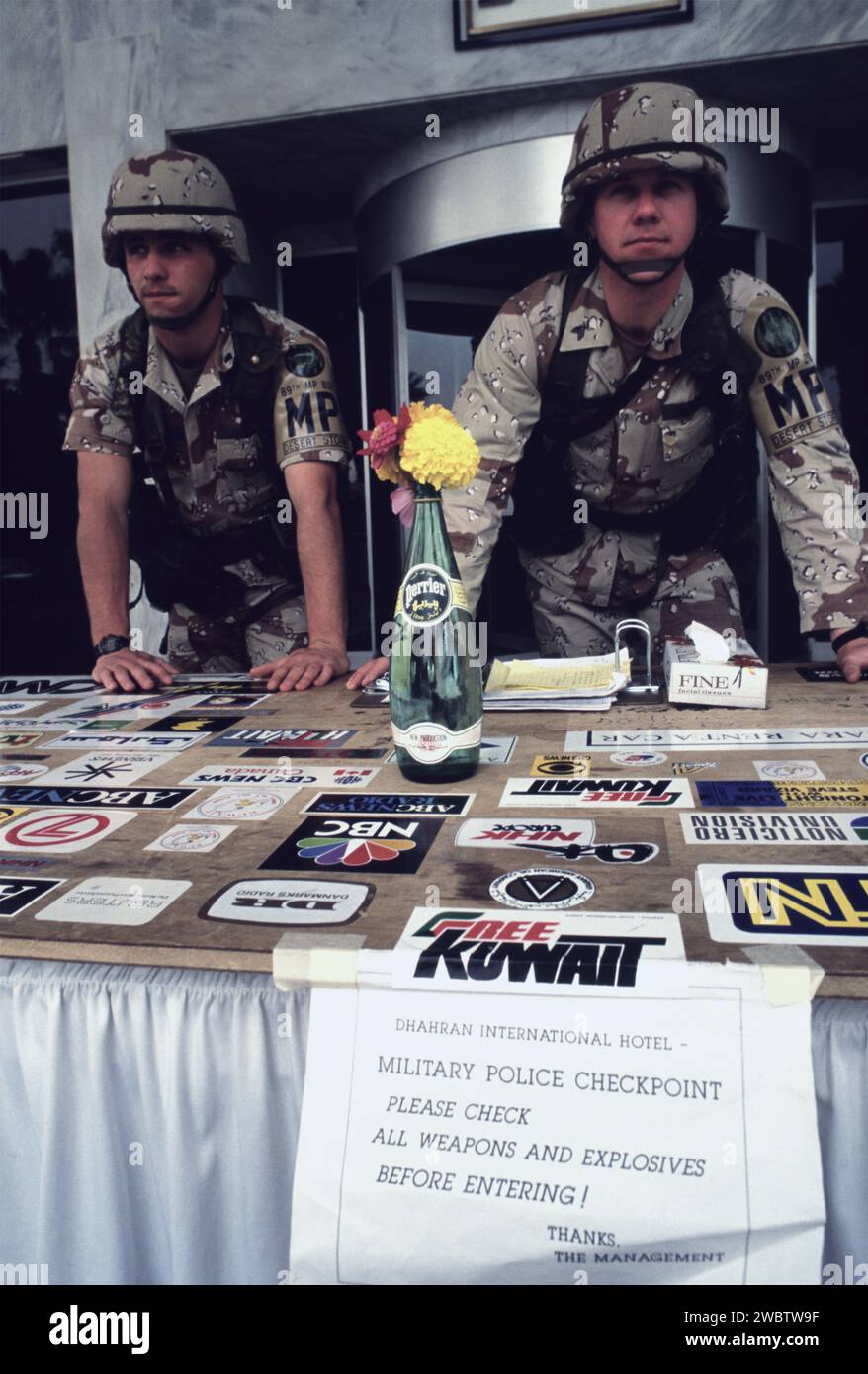 First Gulf War: 17th February 1991 Two U.S. Army soldiers of the 89th ...