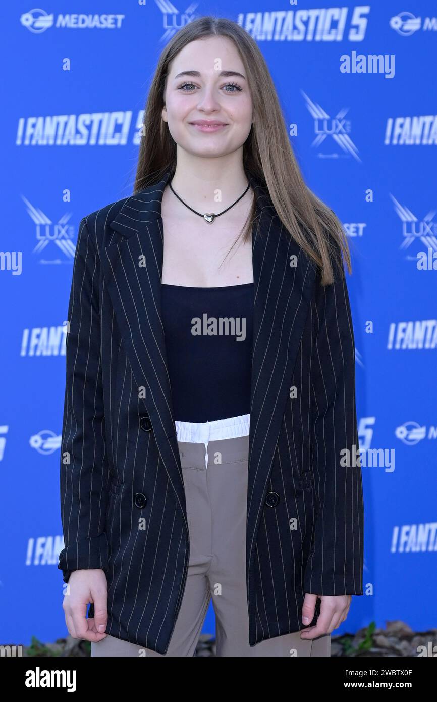Rome, Italy. 12th Jan, 2024. Giulia Patrignani attends the photocall of Mediaset tv series I ...