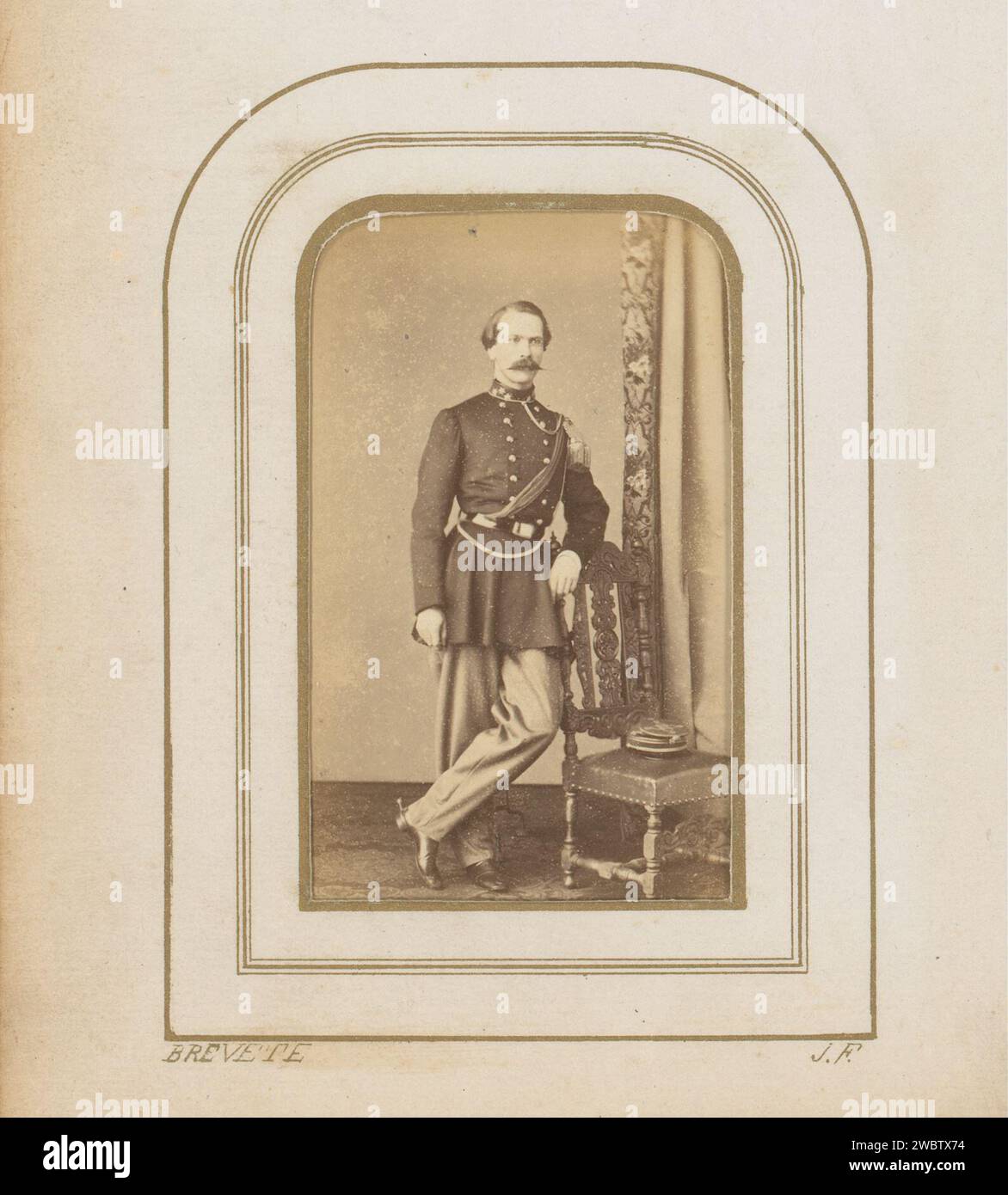 Portrait of a man in uniform with medals, Jules Hallez, 1876 - 1894 ...