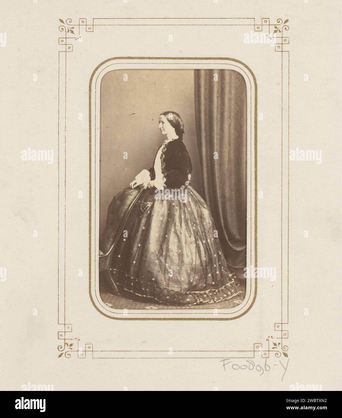 Portrait of a standing woman, William Elliot Debenham, 1861 - 1865 ...