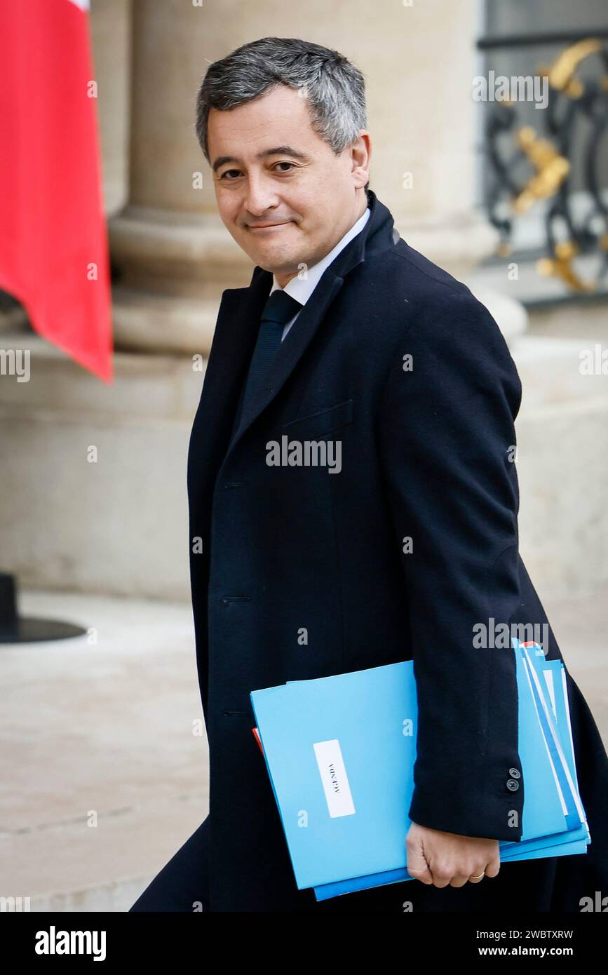 © Thomas Padilla/MAXPPP - 12/01/2024 ; Paris, France ; ARRIVEE DU PREMIER CONSEIL DES MINISTRES ...