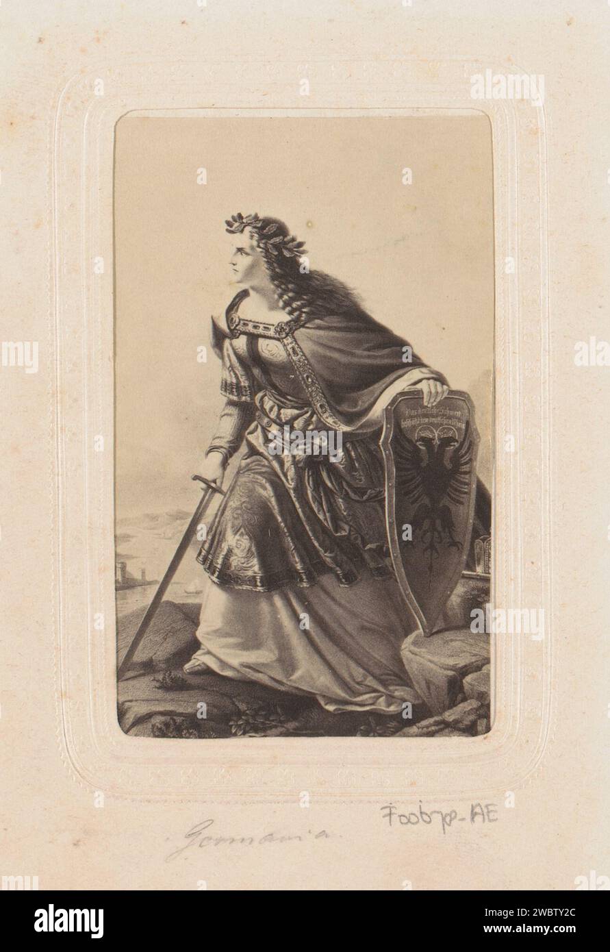 Photo production of a print with Germania, Anonymous, 1860 - 1880 ...