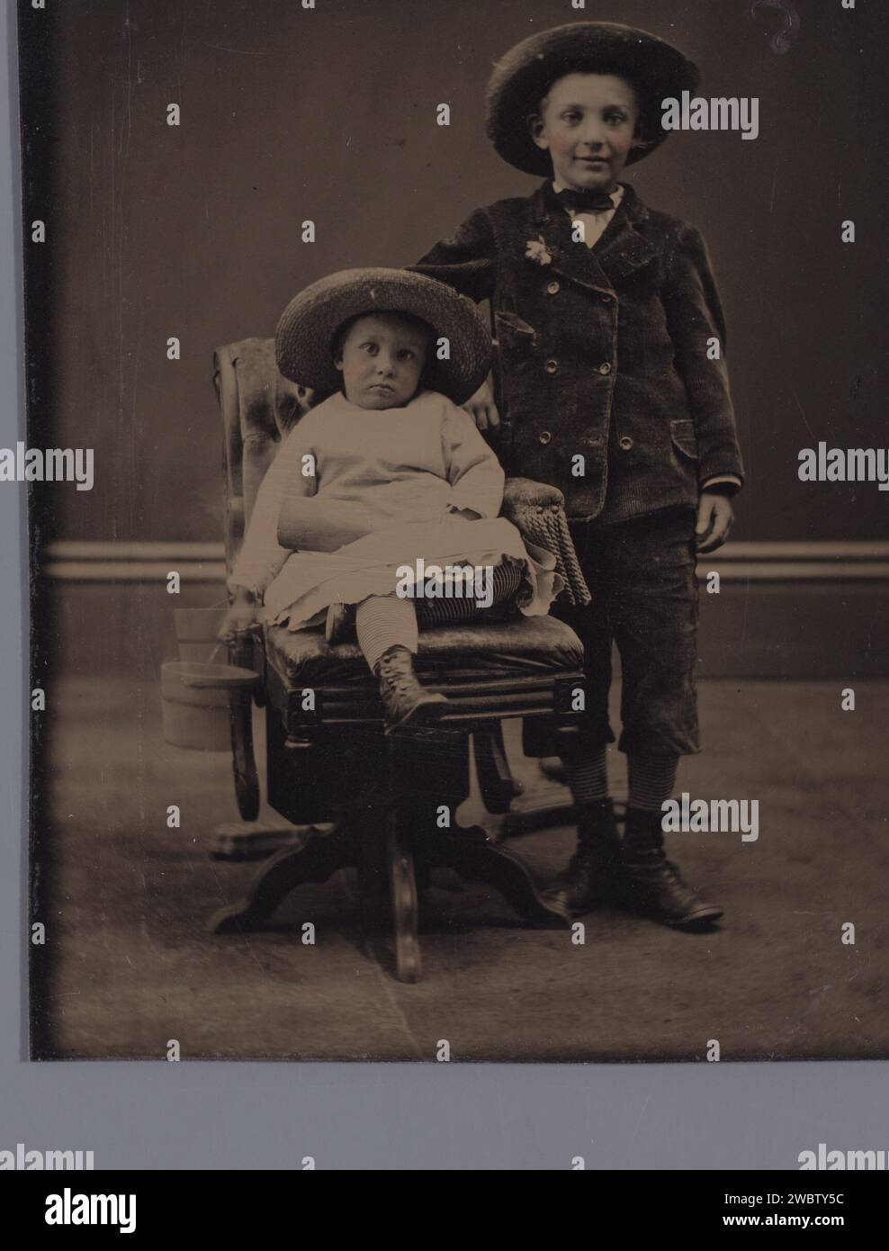 Portrait of two unknown children, Anonymous, 1878 photograph United ...