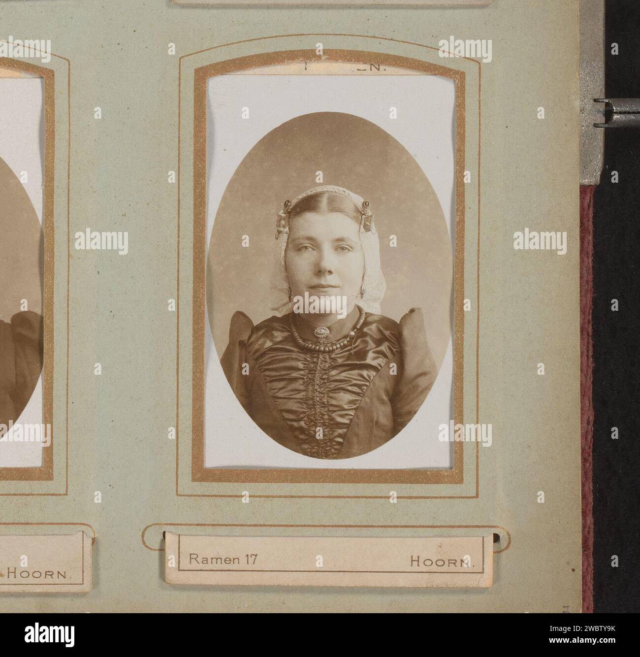 Portrait of a woman with West Frisian costumes, Johannes Laurens ...