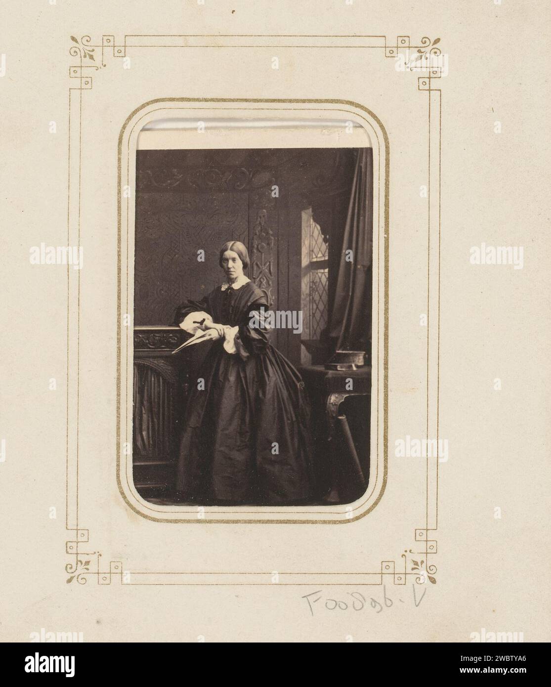 Portrait of a woman standing by a window, Camille Leon Louis Silvy ...
