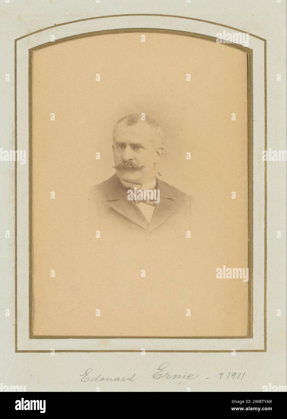Portret van Edouard Ernie, L. Larger, 1890 - 1920 photograph. cabinet ...