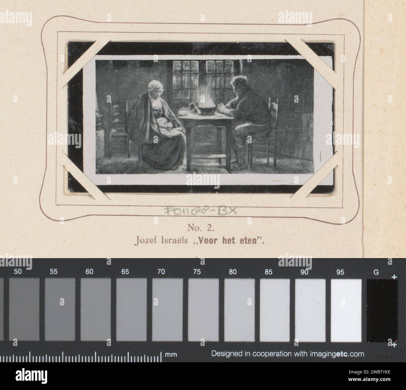 Reproduction of a painting of a man and woman at the table to Jozef ...
