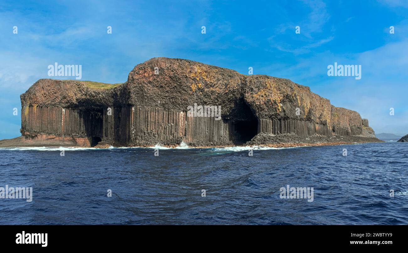 Staffa Island and Fingal's Cave inner Hebrides Scotland Stock Photo - Alamy