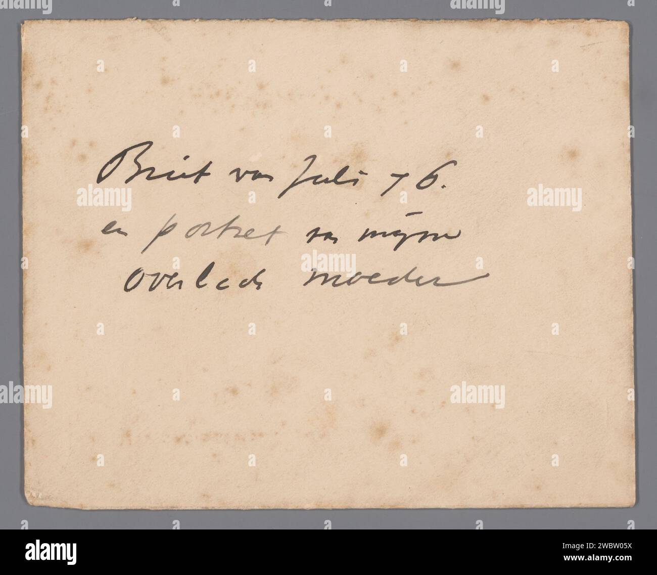 Envelope Of Possibly Marie Jordan Marie Jordan Possible C 1876 Empty Envelope With