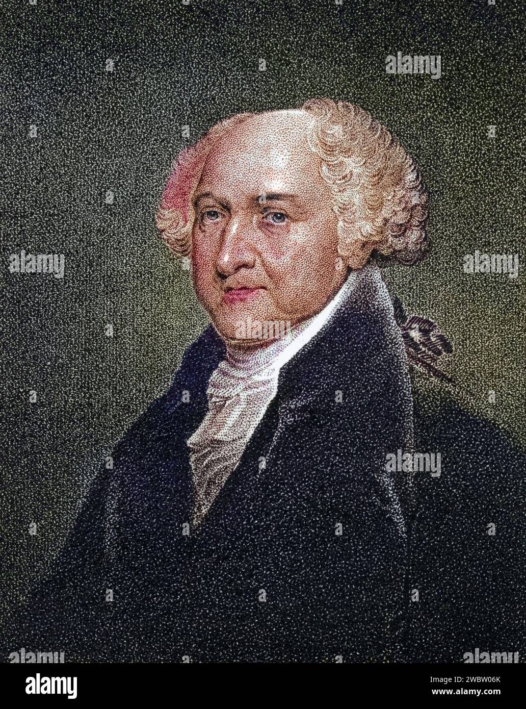 John Adams, 1735-4 bis 1826, Zweiter Präsident von Amerika ...