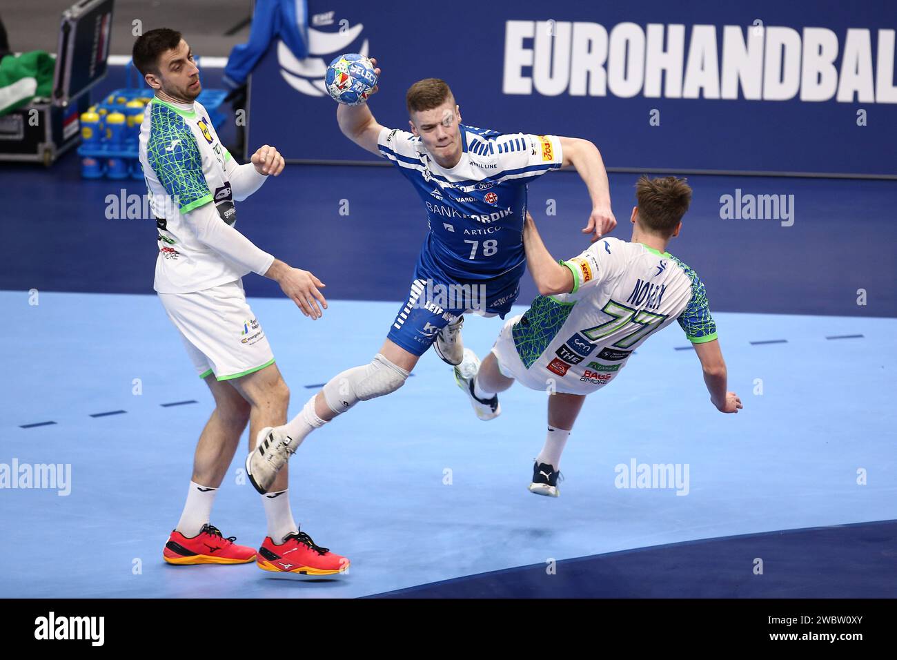 Berlin, Germany. 11th Jan, 2024. Oli Mittun during the Men Handball EHF ...