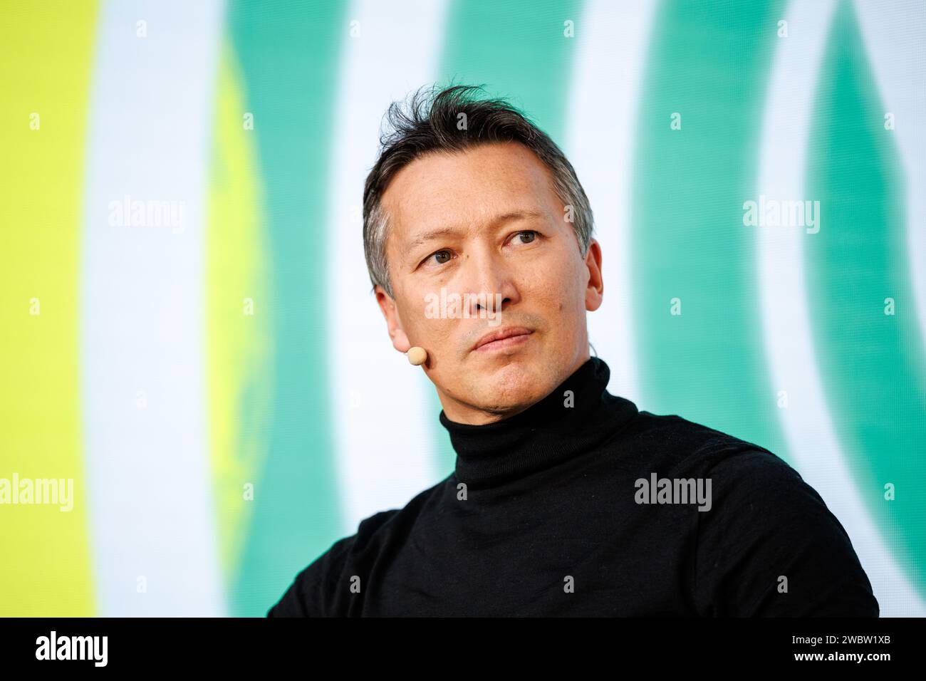 Munich, Germany. 12th Jan, 2024. Dirk Hoke, CEO of Volocopter, speaks ...