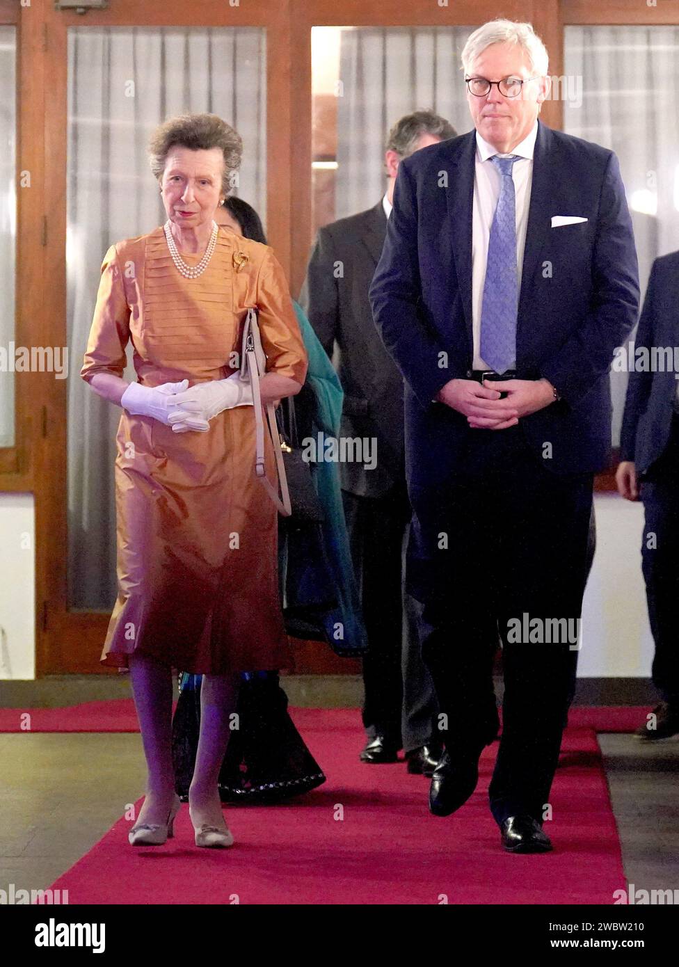 The Princess Royal walks with Andrew Patrick the British High ...