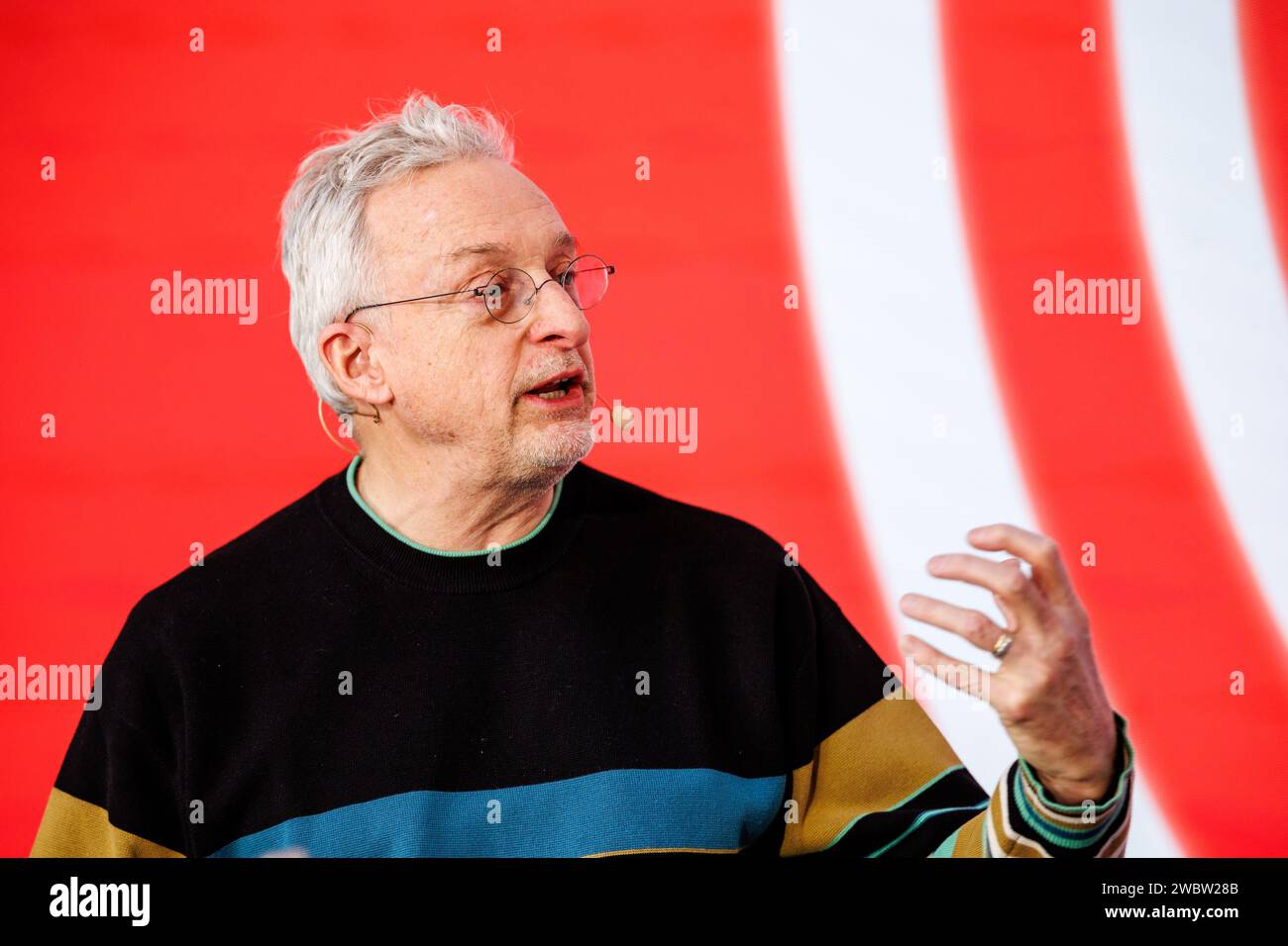 Munich, Germany. 12th Jan, 2024. David Kirkpatrick, journalist, speaks ...