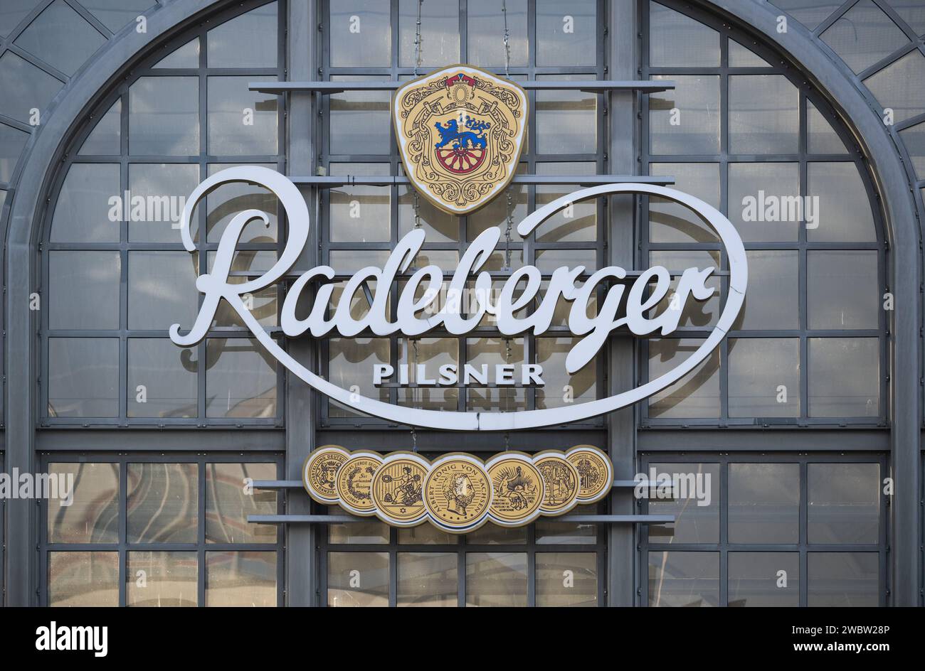 Dresden, Germany. 11th Jan, 2024. An advertisement for the Radeberger ...