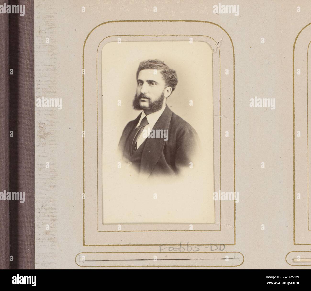 Portrait of a man with beard, Albert Greiner, 1861 - 1874 Photograph ...