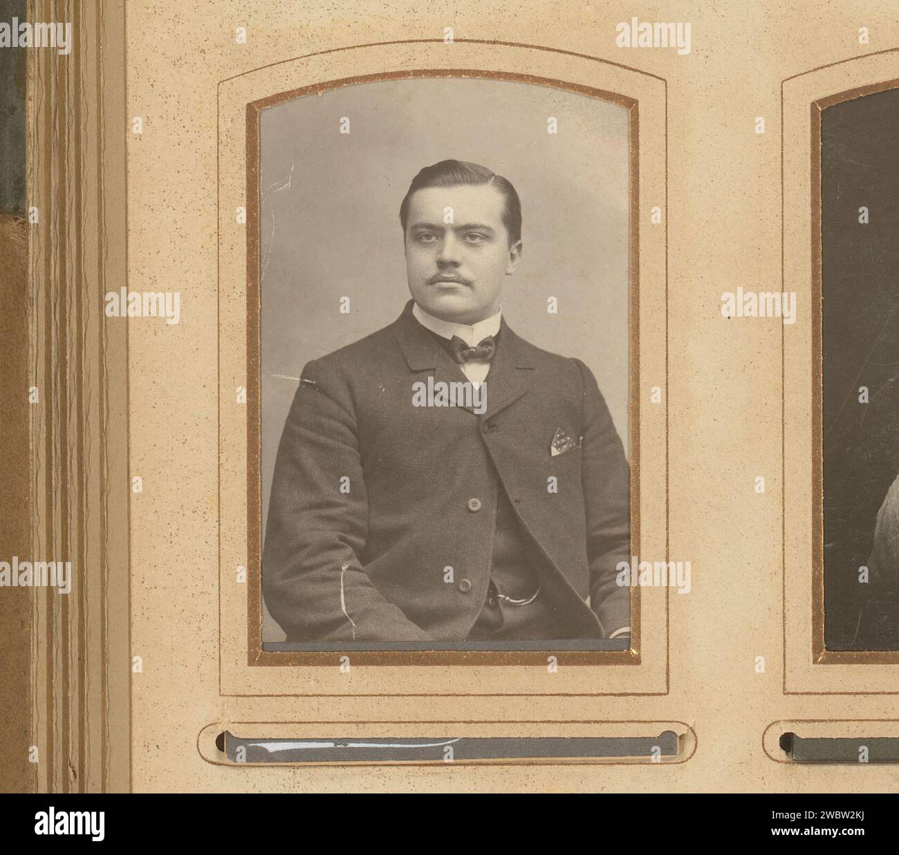 Portrait of a man with mustache, H.M. Becht, 1890 - 1920 Photograph ...