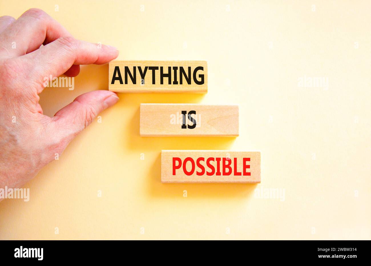 Anything is possible symbol. Concept words Anything is possible on ...