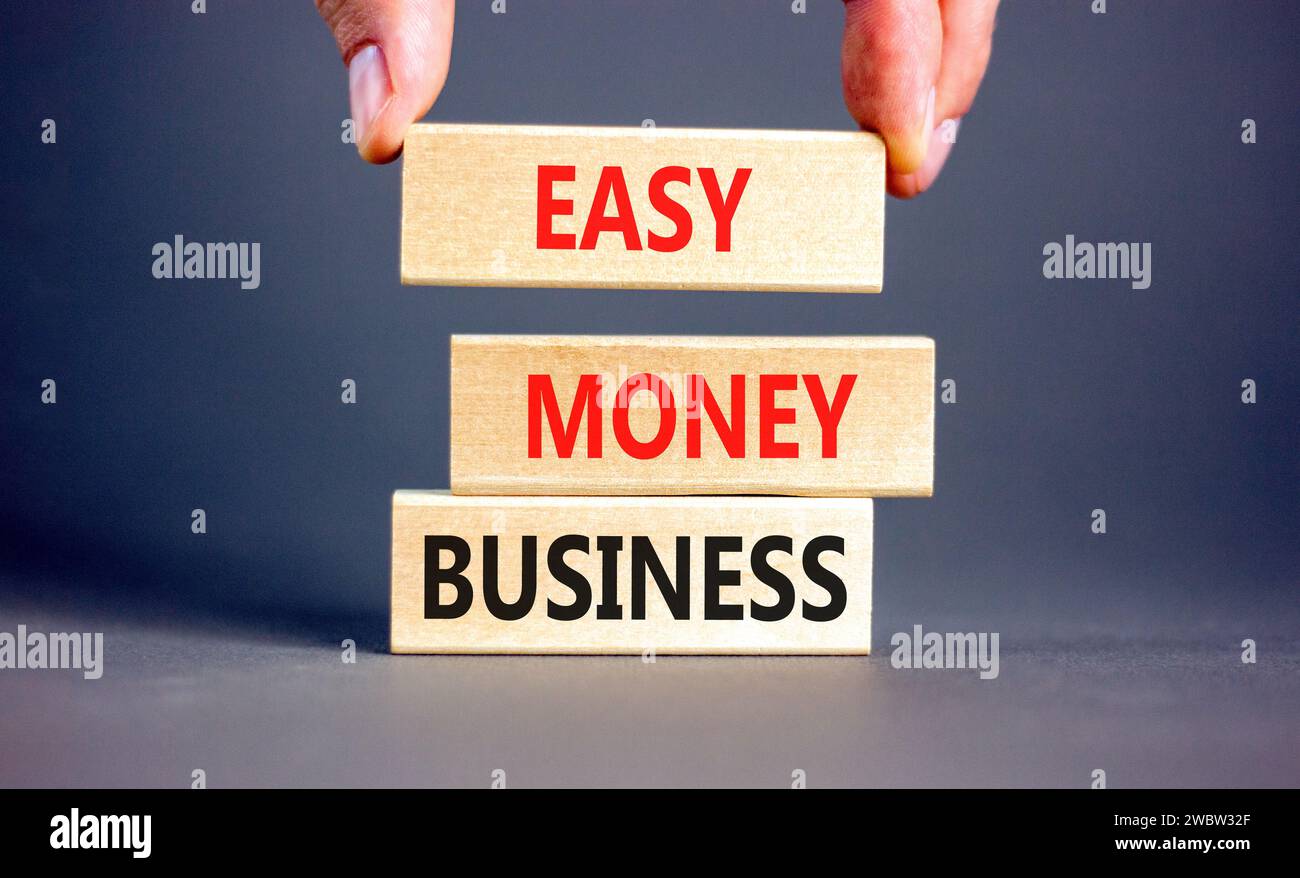 Easy money business symbol. Concept words Easy money business on ...