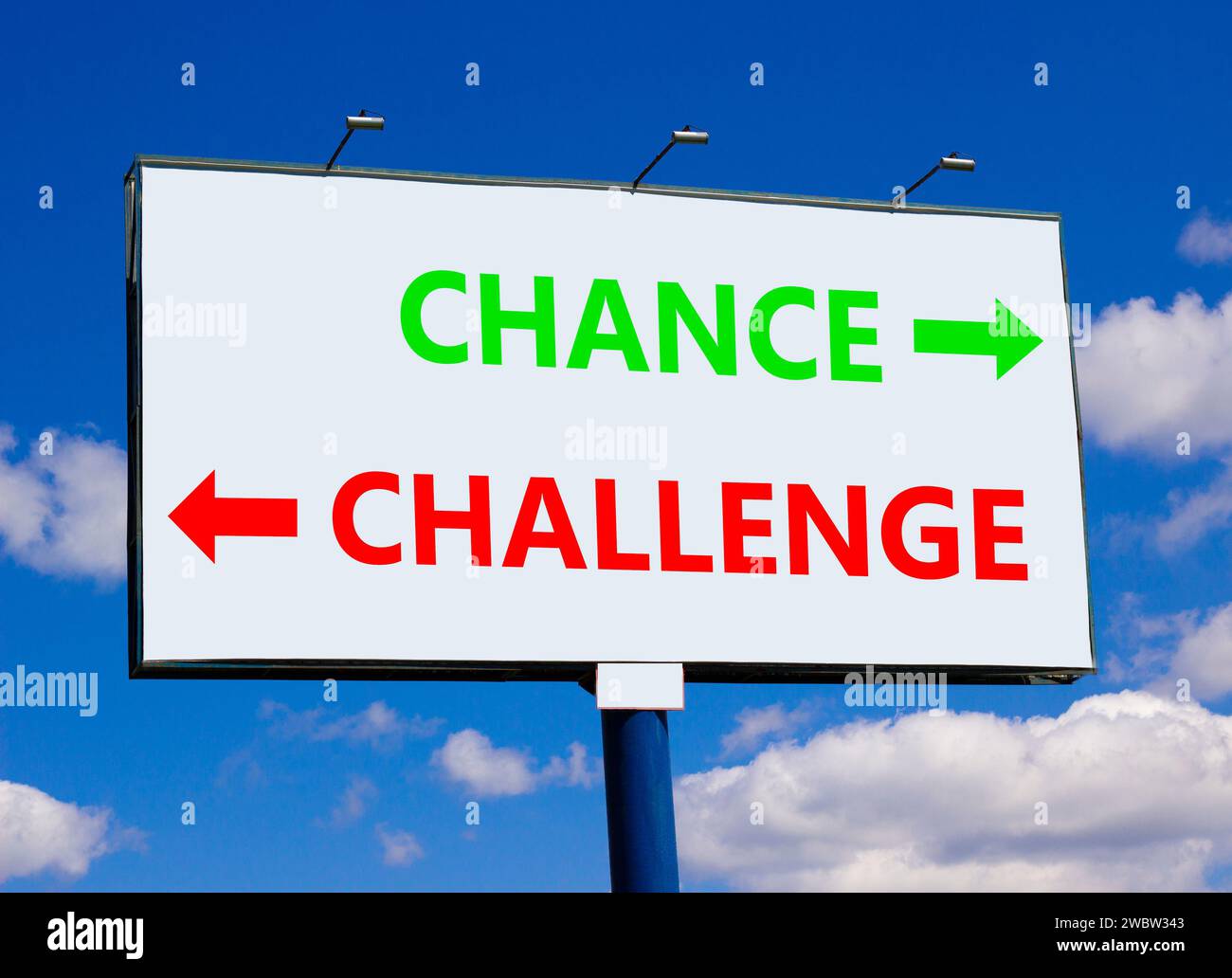 Challenge or chance symbol. Concept word Challenge or Chance on ...