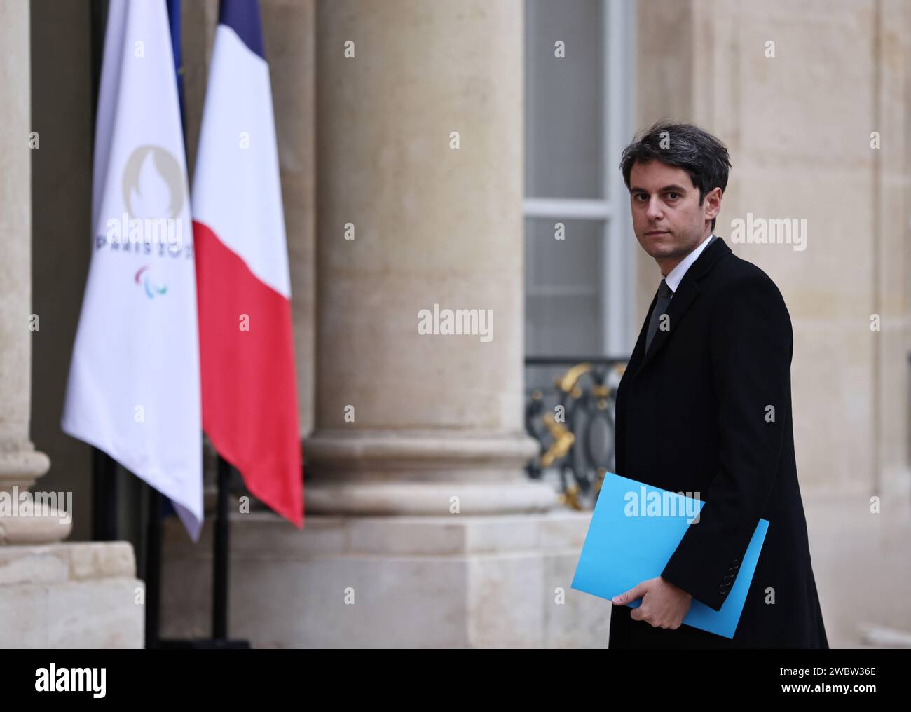 Paris, France. 12th Jan, 2024. French newly-appointed Prime Minister ...