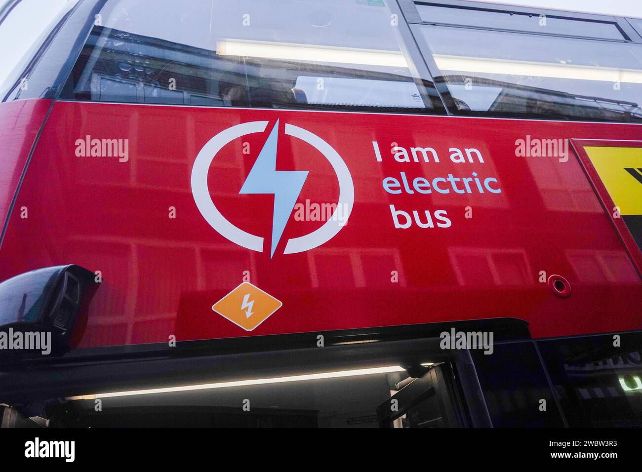 Double-Decker London Electric Bus Stock Photo - Alamy