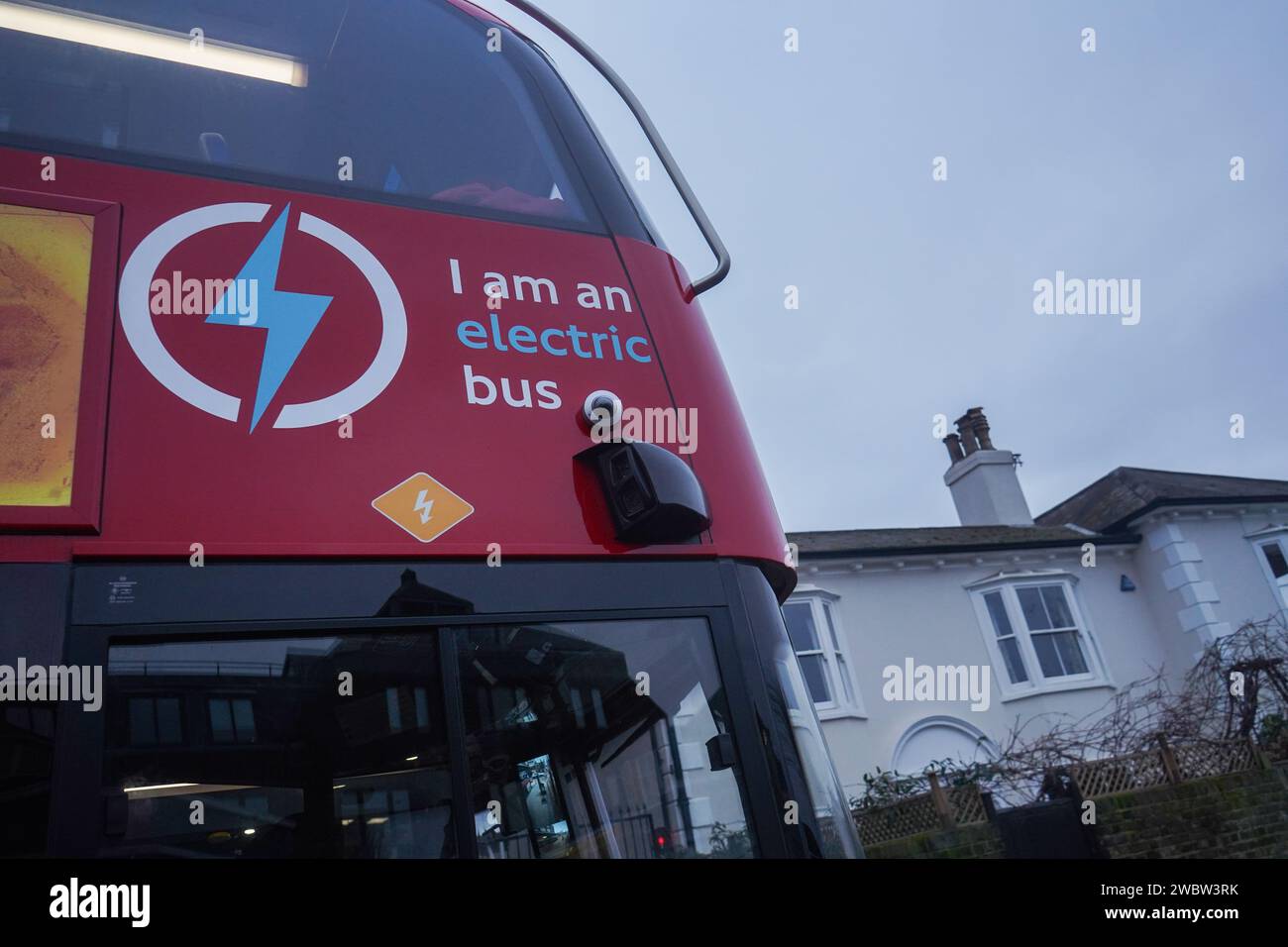 Double-Decker London Electric Bus Stock Photo - Alamy