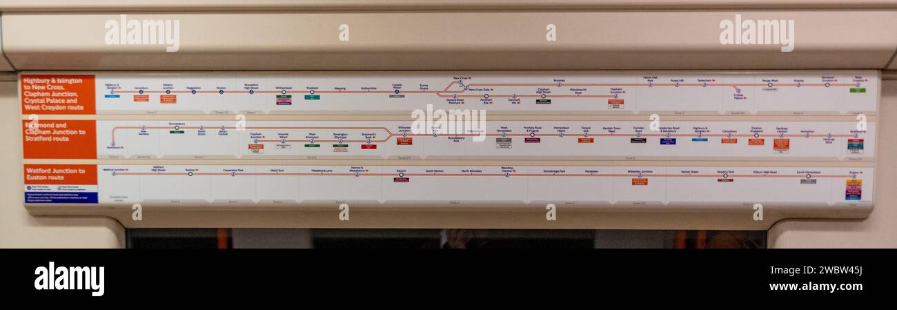 London England UK January 10th 2024 South London Overground Train ...