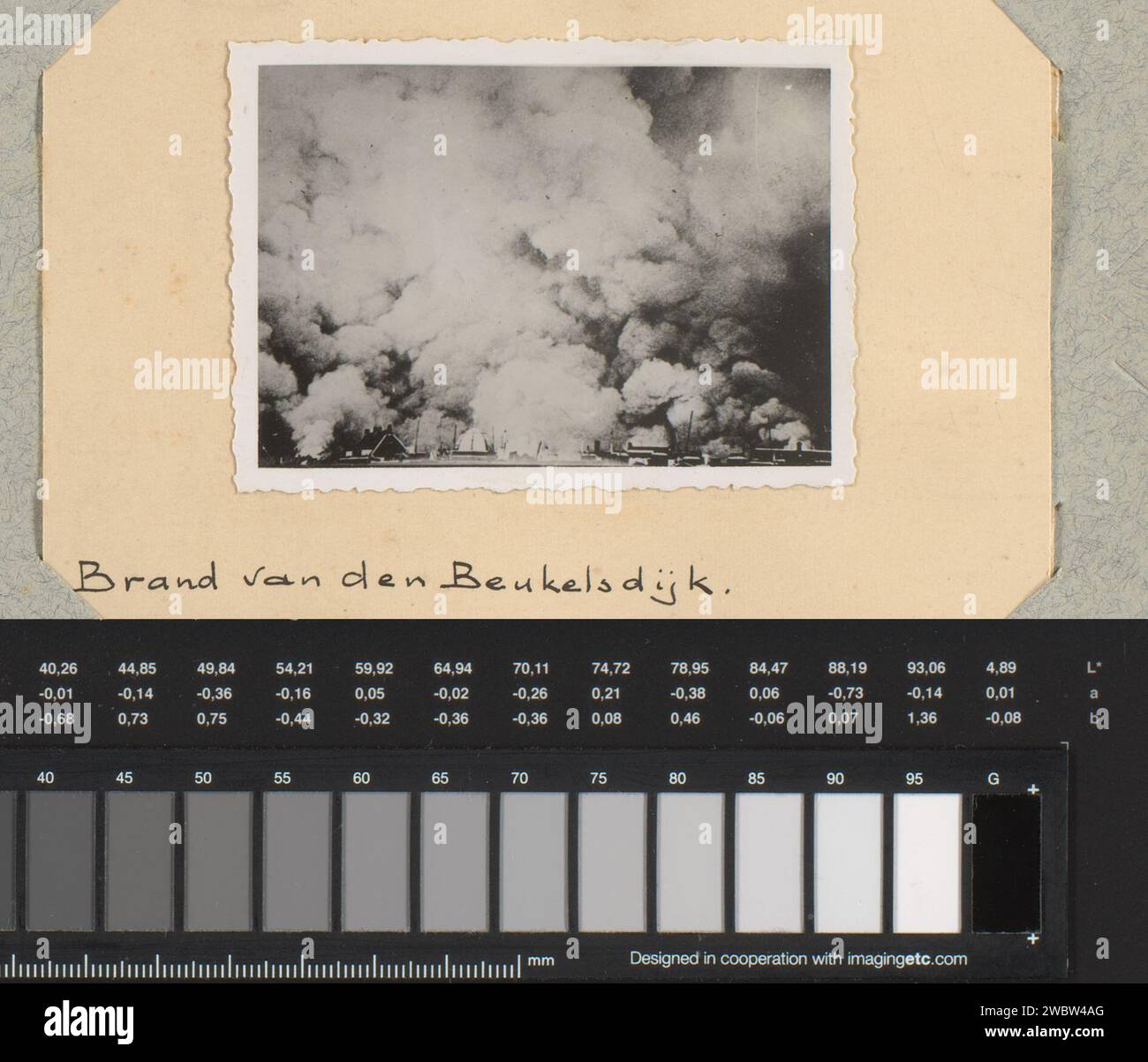 Fire and clouds at the Beukelsdijk, J. Nolte (attributed to), c. 1940 ...