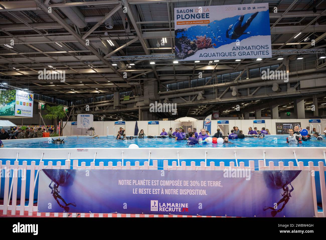 Paris, France. 12th Jan, 2024. The exercise and training pool at Paris ...