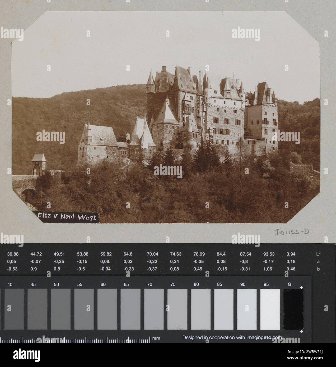 View of the northwest side of Burg Eltz in Wierschem, Anonymous, 1890 ...