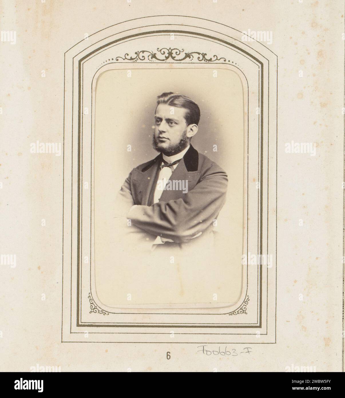 Portrait of a sitting man, Louis Robert Werner, 1860 - 1880 Photograph ...