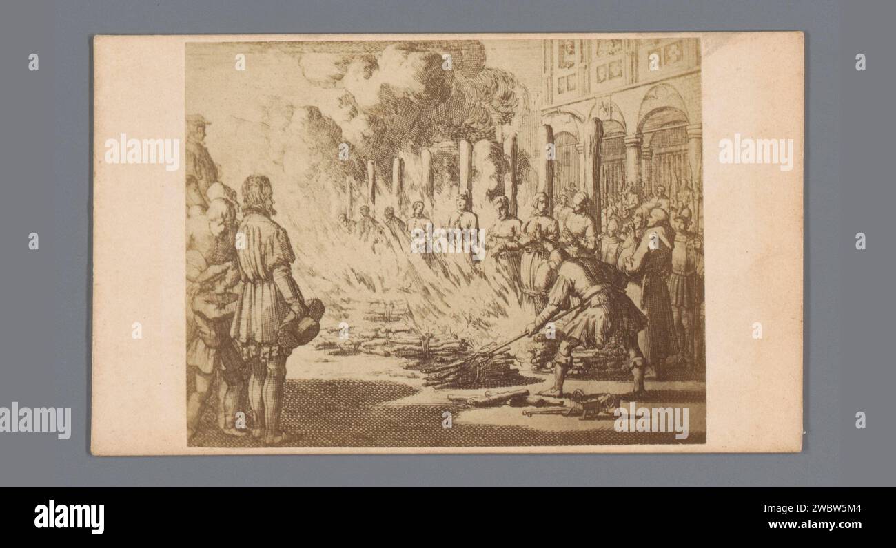 Photo production of a print of a group of men and women executed at the ...